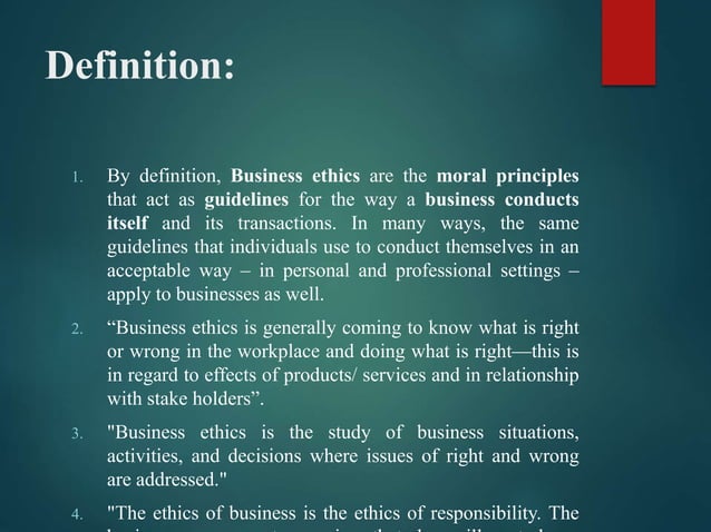 Business Ethics: CHAPTER 1: INTRODUCTION TO BUSINESS ETHICS | PPTX ...