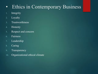 Business Ethics: CHAPTER 1: INTRODUCTION TO BUSINESS ETHICS | PPTX