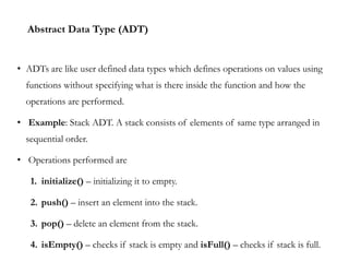 data structures using C 2 sem BCA univeristy of mysore | PPTX