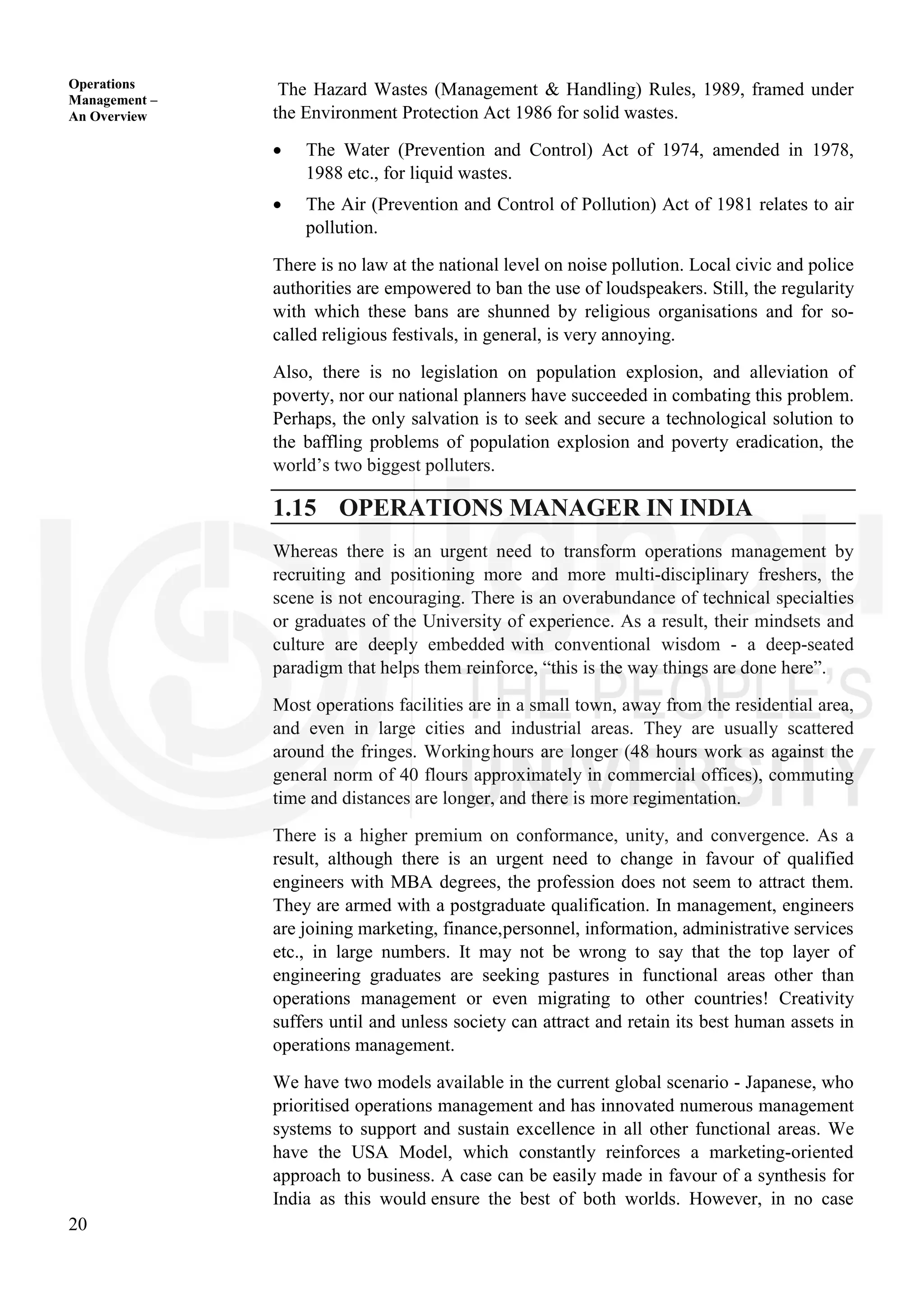 Unit-1 Operations management notes - MBA | PDF