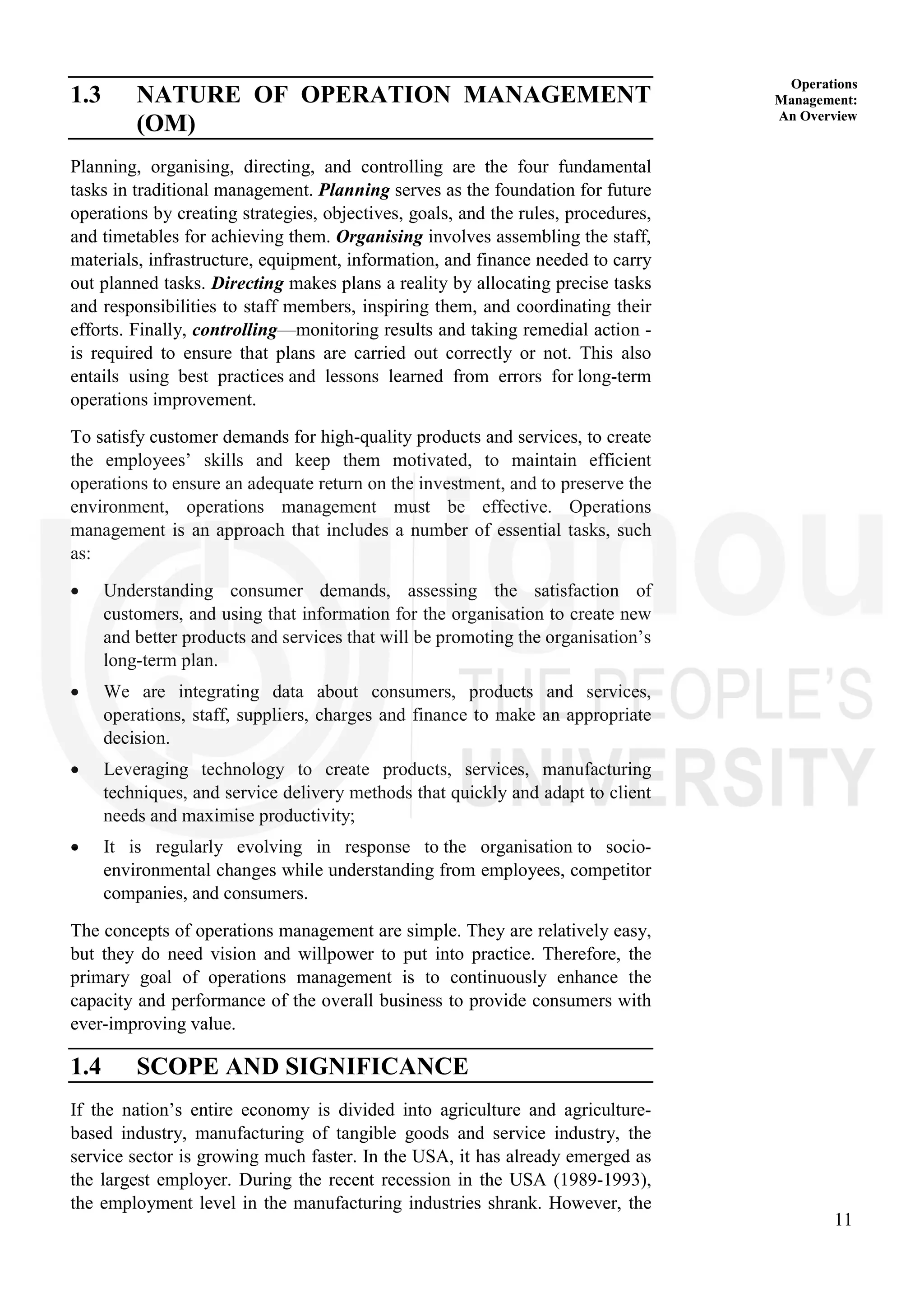 Unit-1 Operations management notes - MBA | PDF