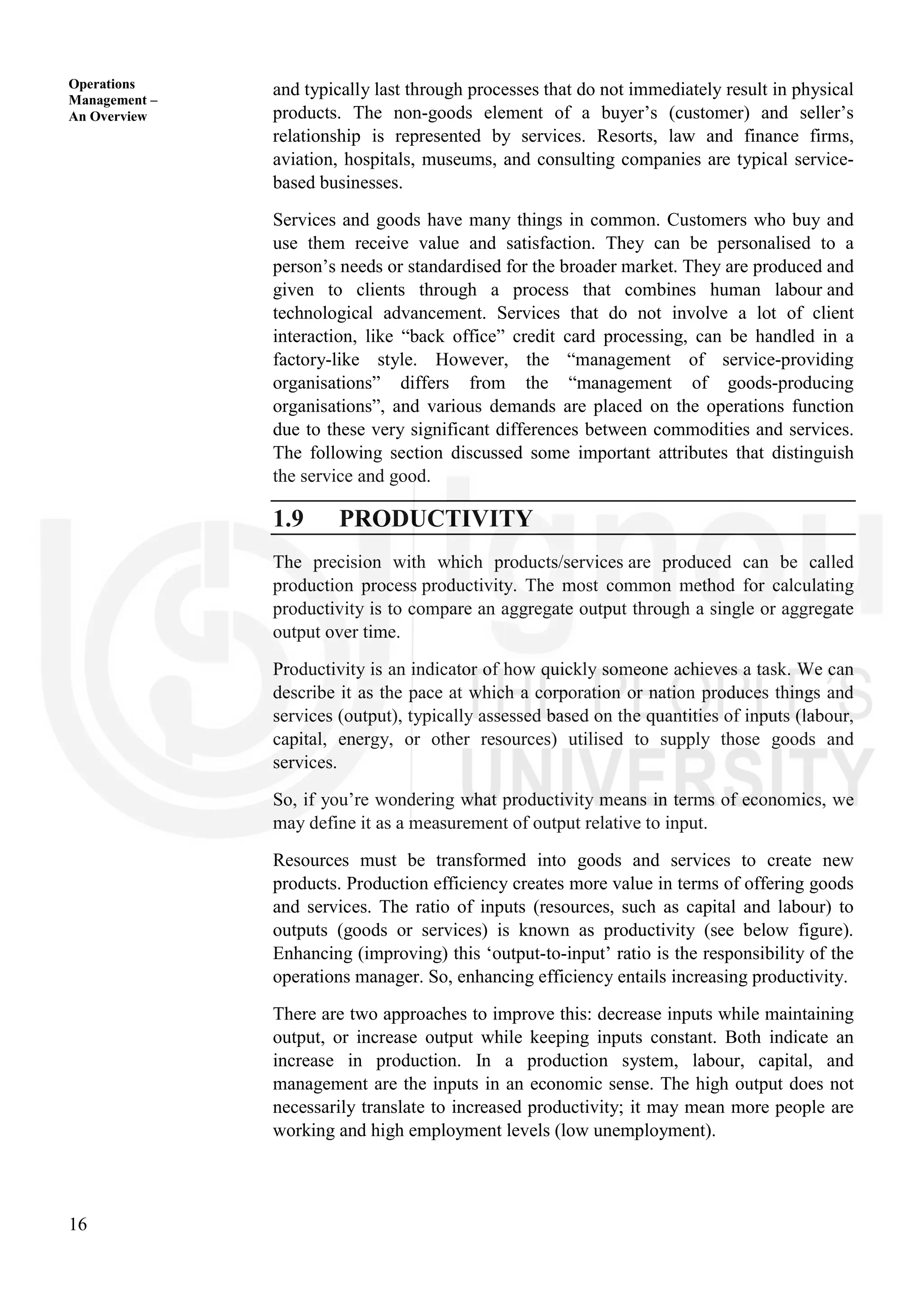 Unit-1 Operations management notes - MBA | PDF