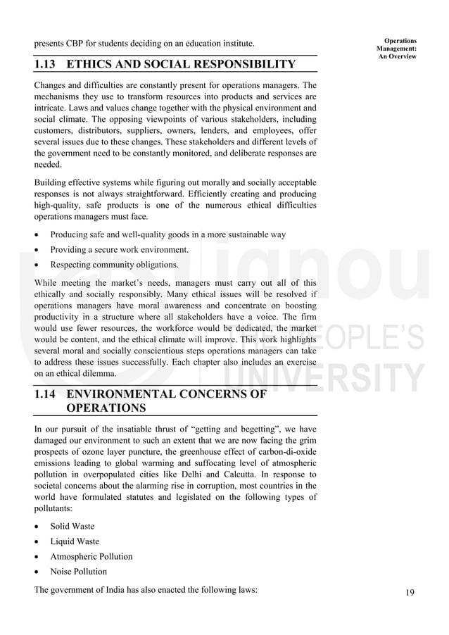 Unit-1 Operations management notes - MBA | PDF | Business Operations ...