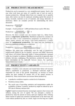 Unit-1 Operations management notes - MBA | PDF