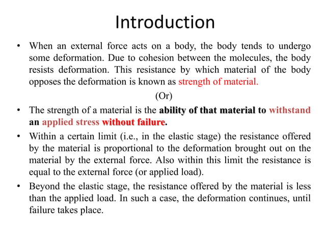 Strength of Materials _Simple Strees and Stains _Unit-1.pptx