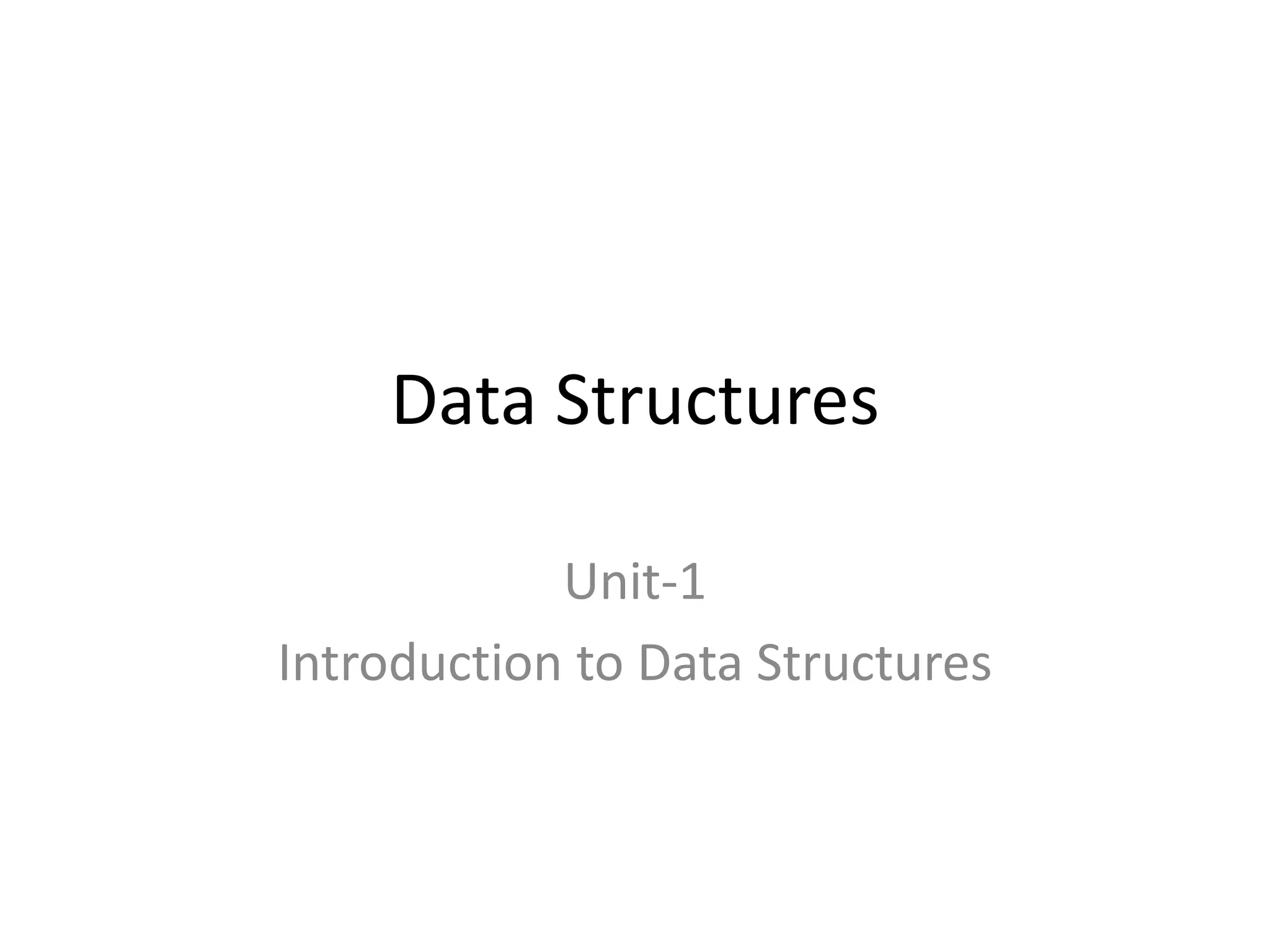 Introduction To Data Structures And Types Pptx Databases Computer Software And Applications