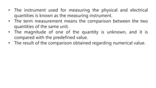 electrical circuit and measurement systems | PPTX