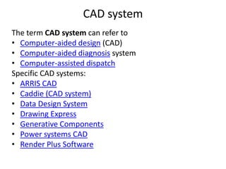 CADCAM: Product life cycle and CAD input, out puts advantages and | PPTX