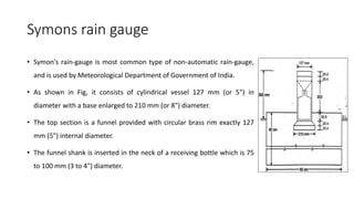 Introduction to Hydrology, Rainfall measurement | PPTX