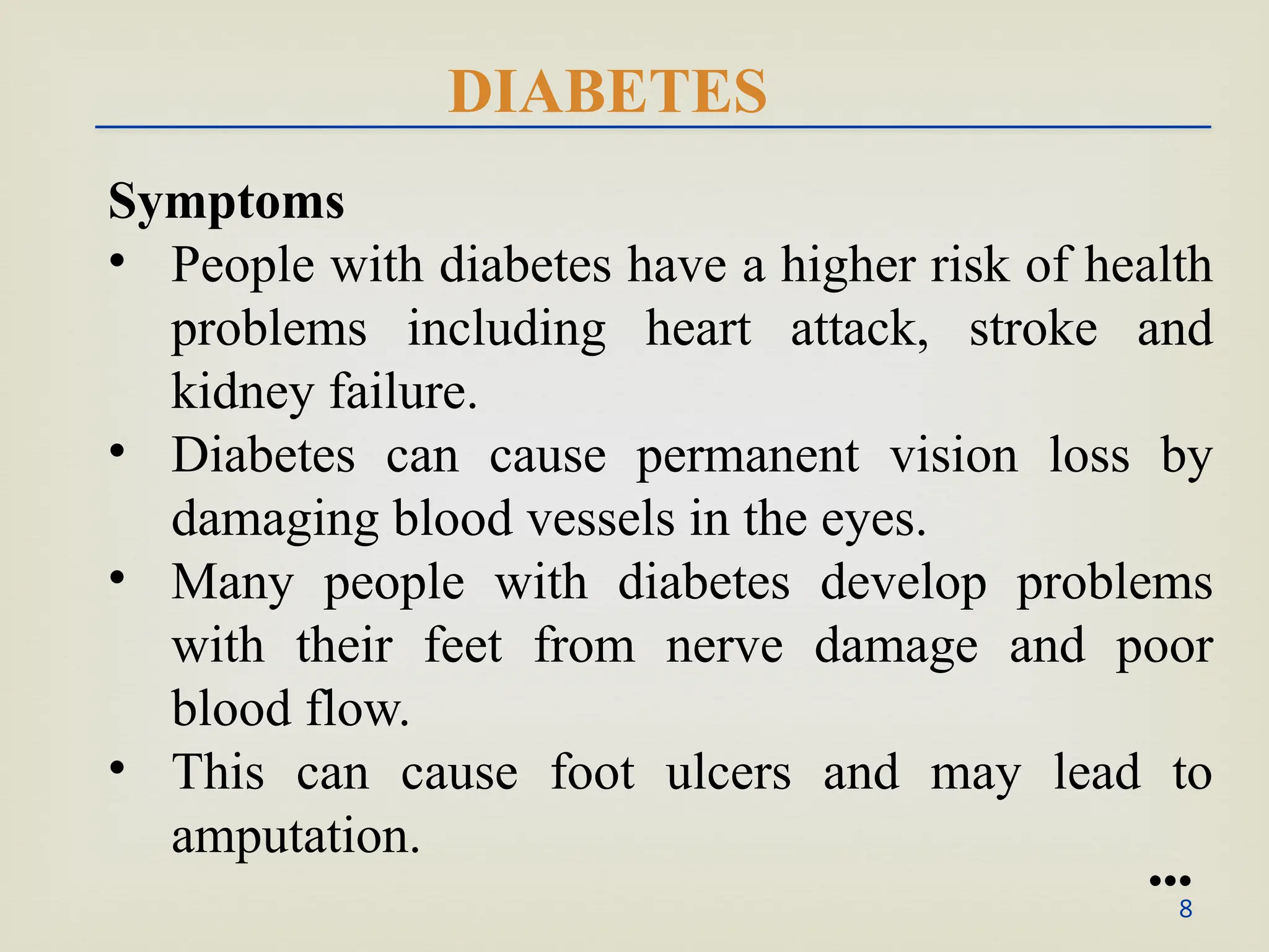 lifestyle diseases - diabetes mellitus - causes and effects | PPT