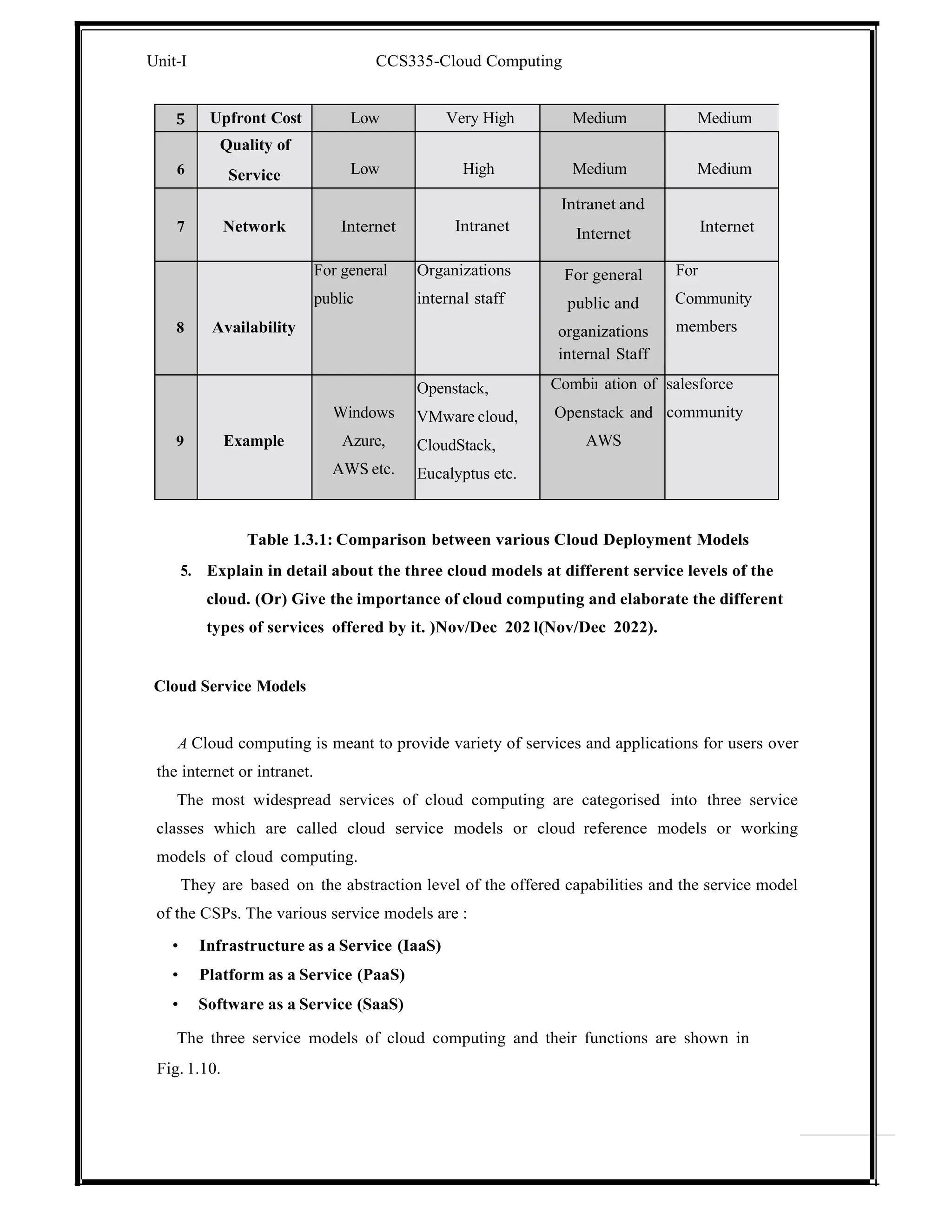 unit-1.pdf of cloud computing CCS335 anna university syllabus | PDF