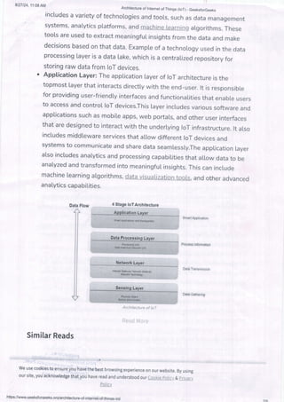 Unit-1. Introduction to Internet of things | PDF
