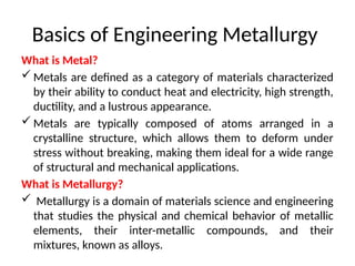 UNIT I CONSTITUTION OF ALLOYS AND PHASE DIAGRAMS | PPT