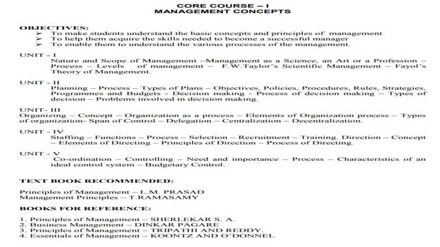 Management Concepts Process Nature & Scope | PPTX