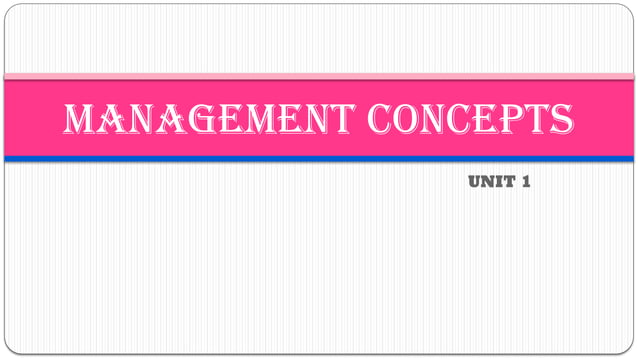 Management Concepts Process Nature & Scope | PPTX