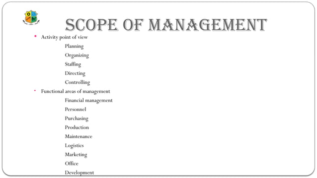 Management Concepts Process Nature & Scope | PPTX