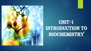 Introduction to Biochemistry Biochemistry is a branch of science that explores the chemical ...