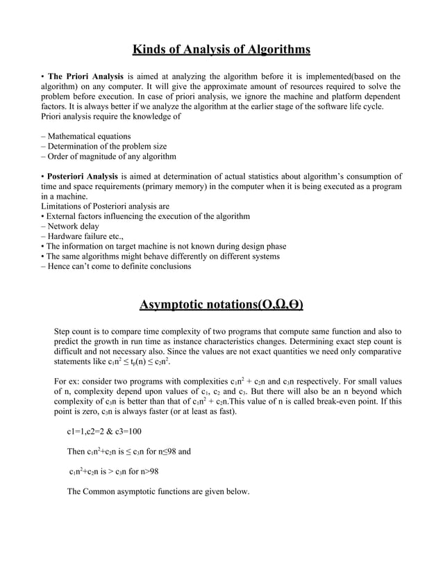 UNIT-1.docx Design and Analysis of Algorithm | DOCX