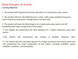 introduction to radar and signal transmission | PPTX