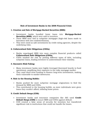 Unit-1 - Introduction to Investment Banking | PDF