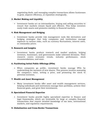 Unit-1 - Introduction to Investment Banking | DOCX