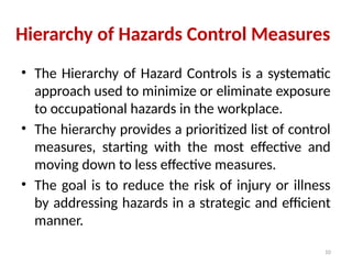 Hazard-Types of Hazard- Risk-Hierarchy of Hazards Control Measures-Lead ...