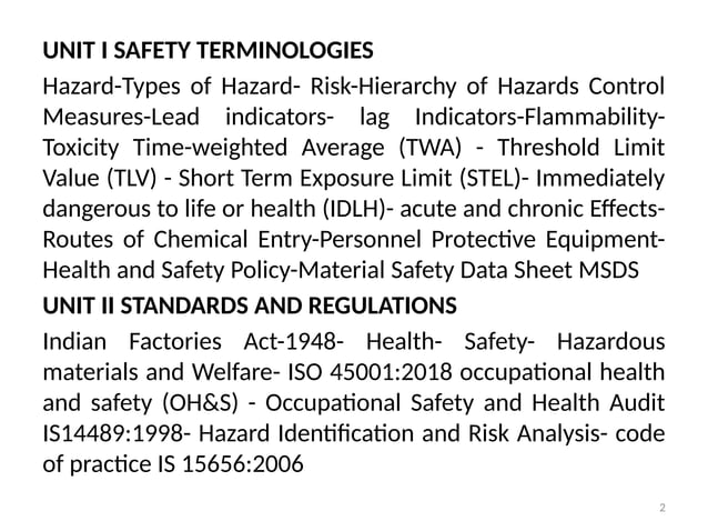 Hazard-Types of Hazard- Risk-Hierarchy of Hazards Control Measures-Lead ...