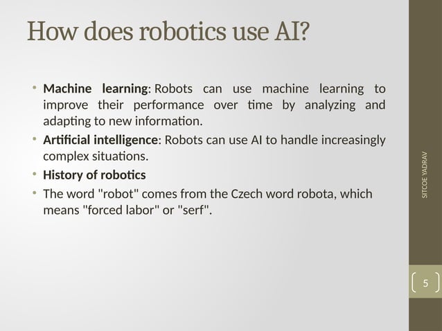 Application of robots in Industries Introduction of Robotics-Overview ...