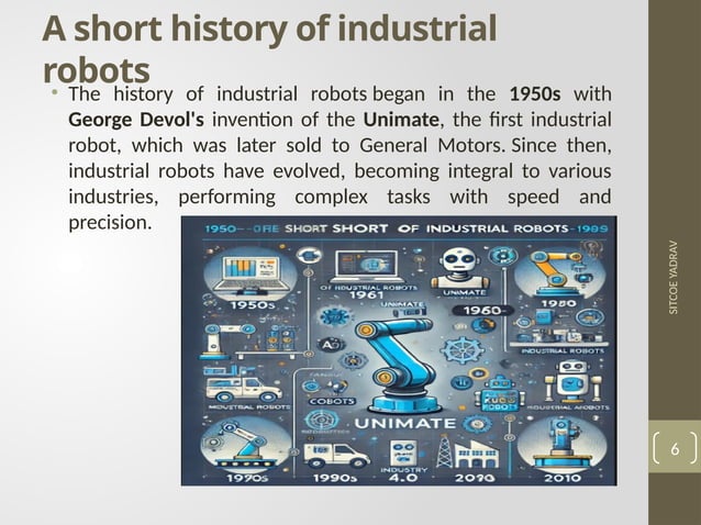 Application of robots in Industries Introduction of Robotics-Overview ...