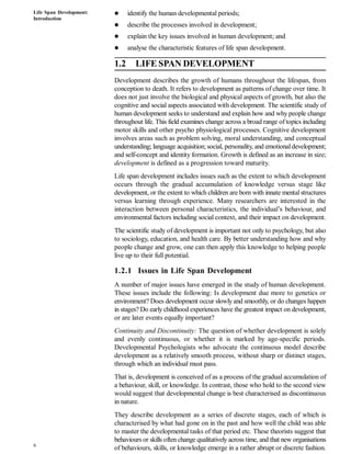 Introduction to Life Span Development, Definition, Concept and ...
