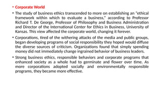 Introduction to Business Ethics and Corporate governance | PPTX