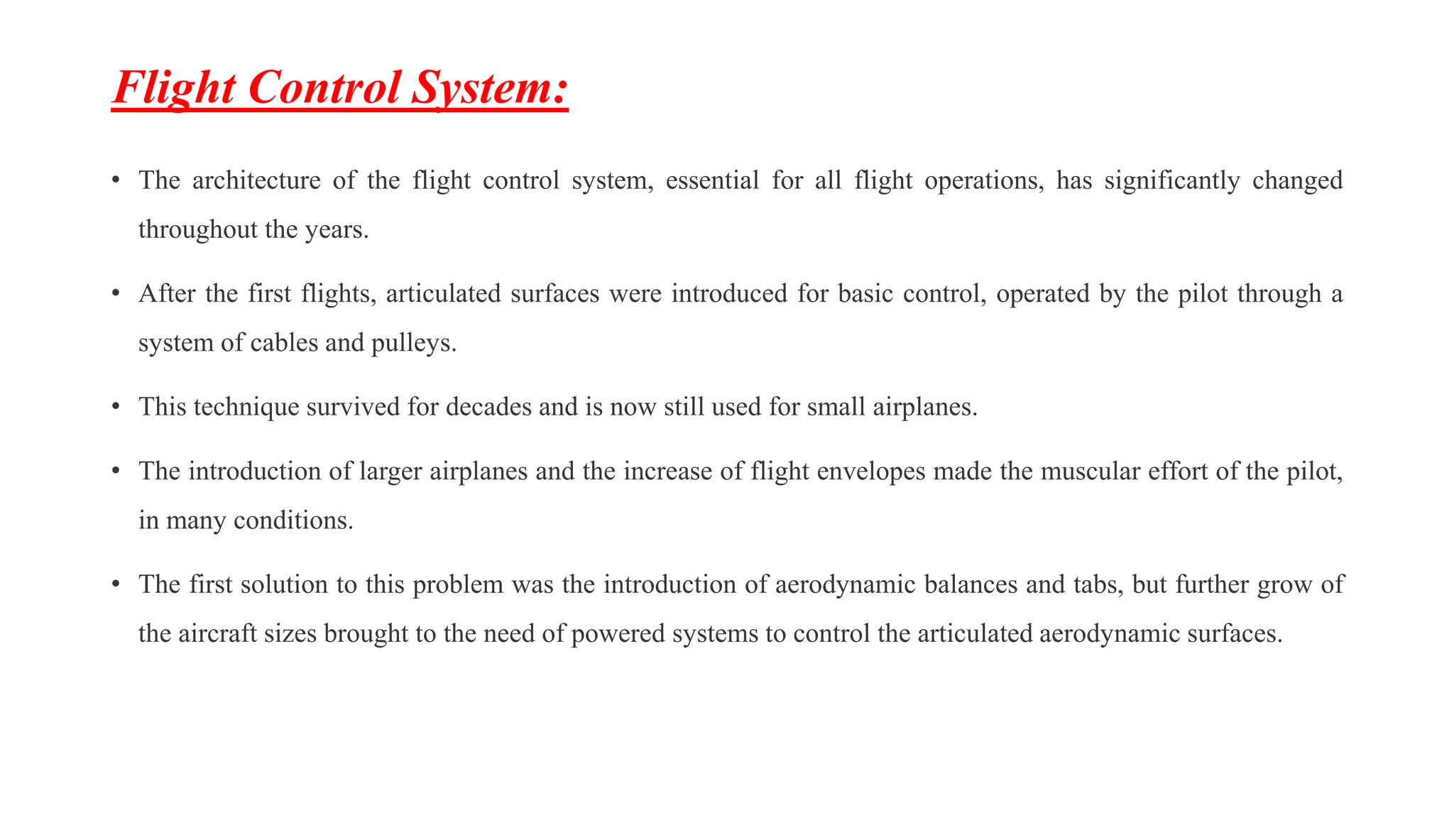 f aircraft system all control system basics m tech | PDF