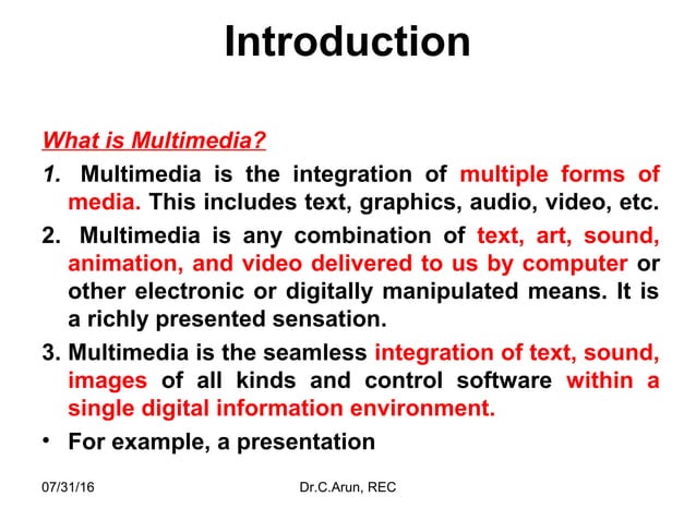 Multimedia Components | PPT
