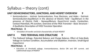 MOS device physics and stimulation containing fundamentals of metal ...