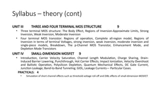 Mosfet device basics physics and stimulation containing fundamentals of ...