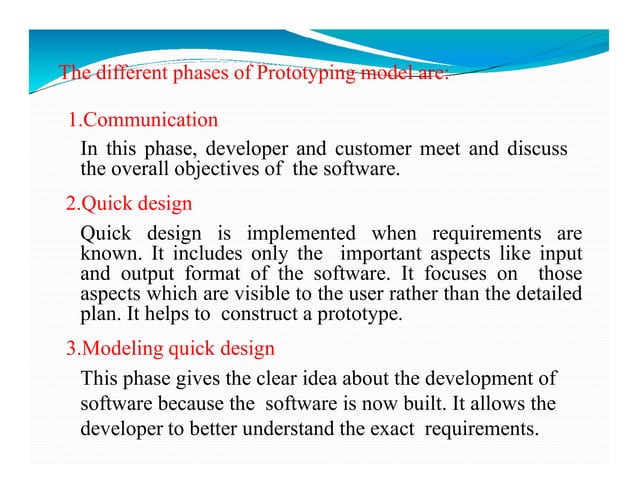 Software Engineering Perspective and Specialized Process Models | PDF ...