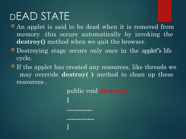 Applet Programming in Advance Java Programming | PPT
