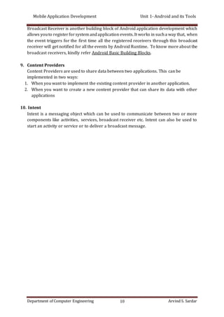 Unit 1-android-and-its-tools-ass | DOCX | Operating Systems | Computer ...