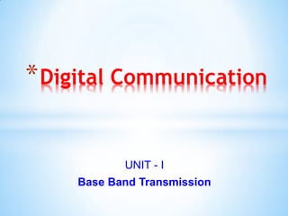 Base band transmission | PDF