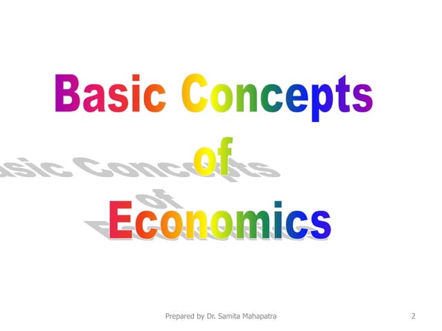 Basic Concepts of Economics | PDF