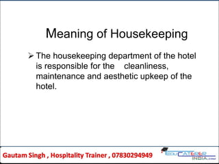 meaning-of- House keeping Department | PDF