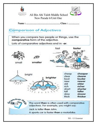Unit 1-comparative-worksheet | DOC