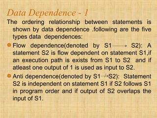 advanced computer architesture-conditions of parallelism | PPT