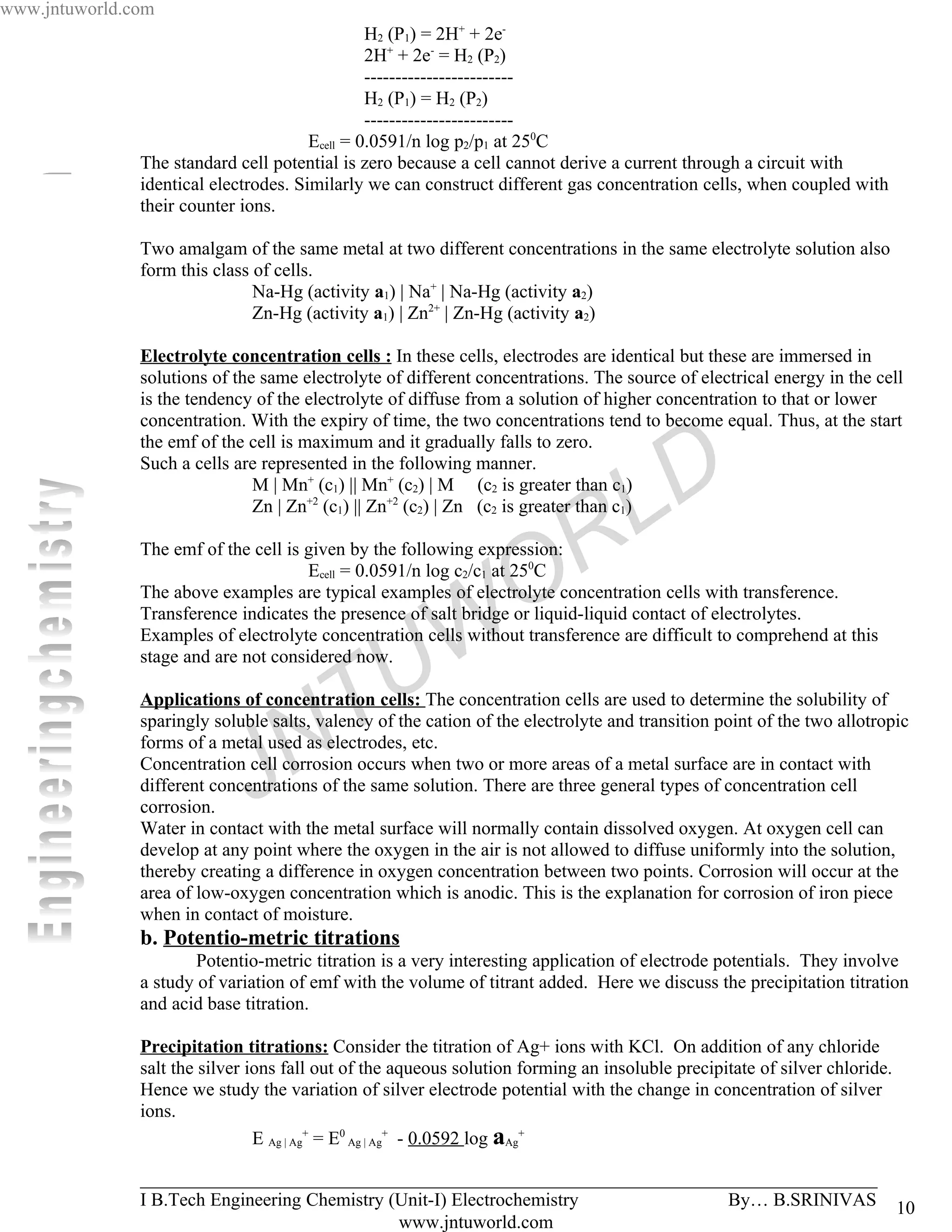 Unit 1-electrochemistrymaterial | PDF