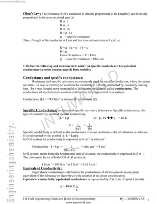 Unit 1-electrochemistrymaterial | PDF