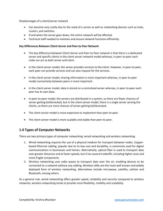 computer network notes with full details | PDF