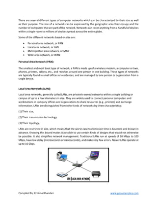 computer network notes with full details | PDF