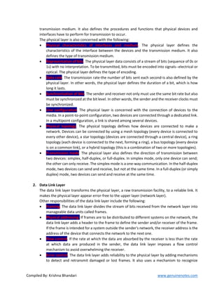 computer network notes with full details | PDF