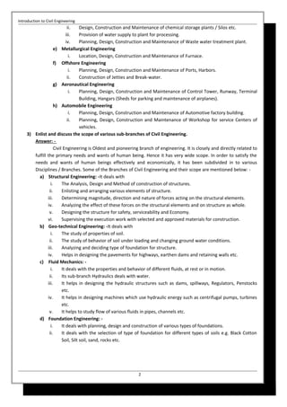 Unit 1-introduction to civil engg final | DOC