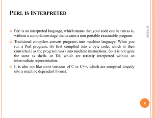 Unit 1-introduction to perl | PPTX